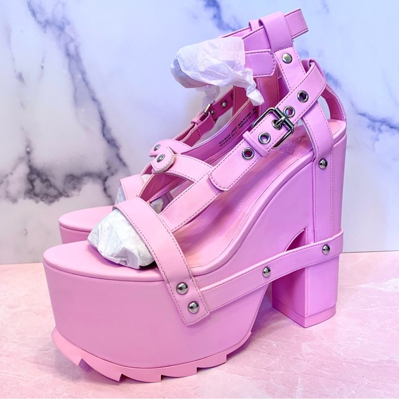 Dolls Kill | Shoes | Dollskill Yru Pink Nightcall Heels Platform | Poshmark